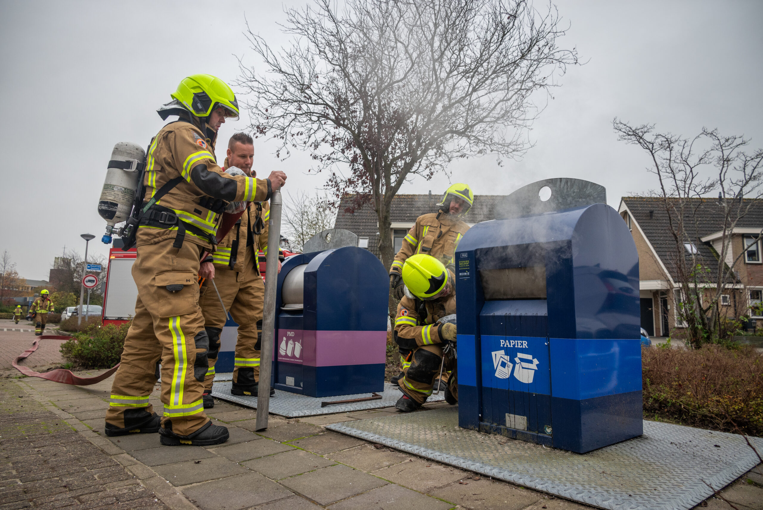 Kinderen zeggen sorry na brand in ondergrondse container - 112-Zuidland